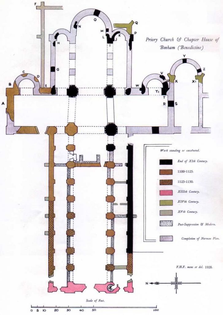Fairweather architectural plan | Binham Priory